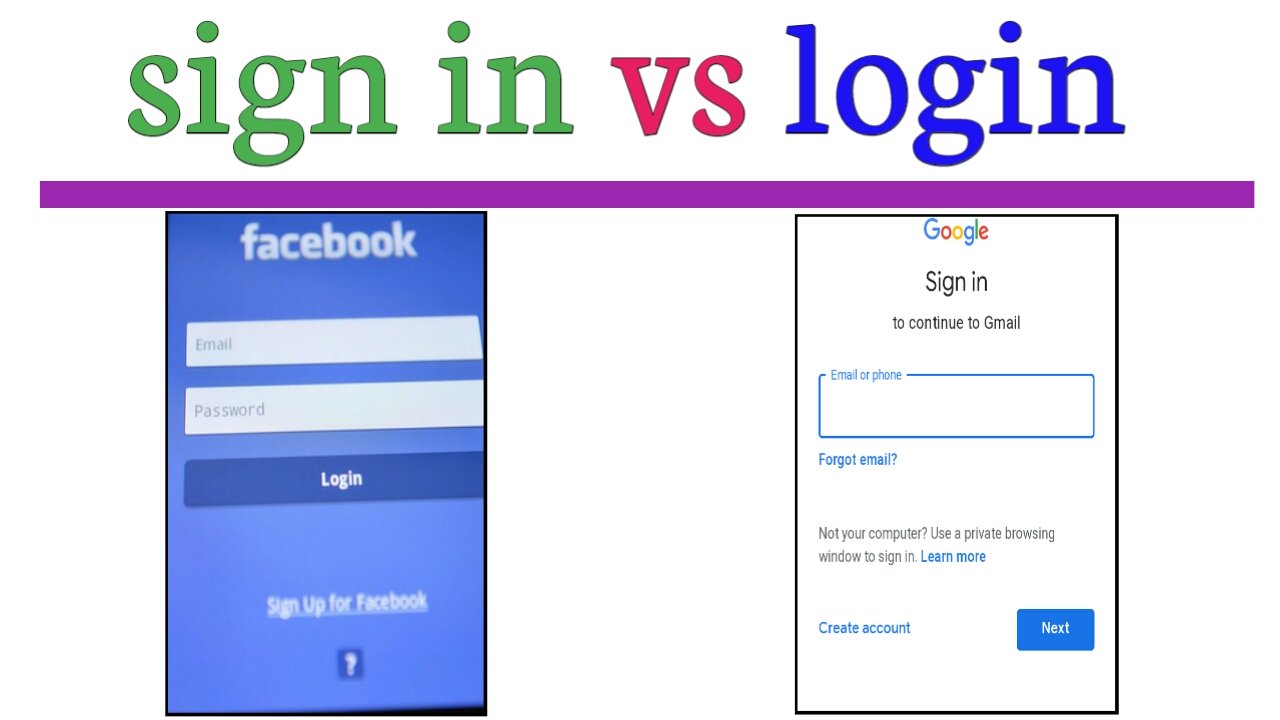 Sign In And Login Difference - Design Talk
